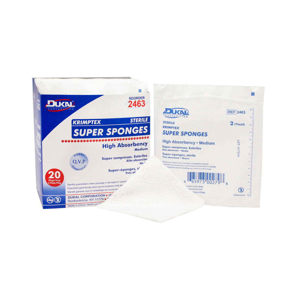 Sterile, Super Sponge, Medium, 2/tray – GoBioMed