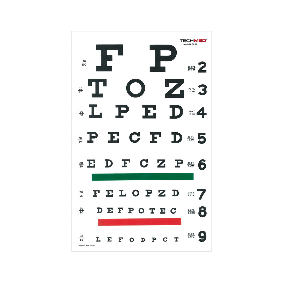 Illuminated Snellen Eye Chart, 20 ft – GoBioMed