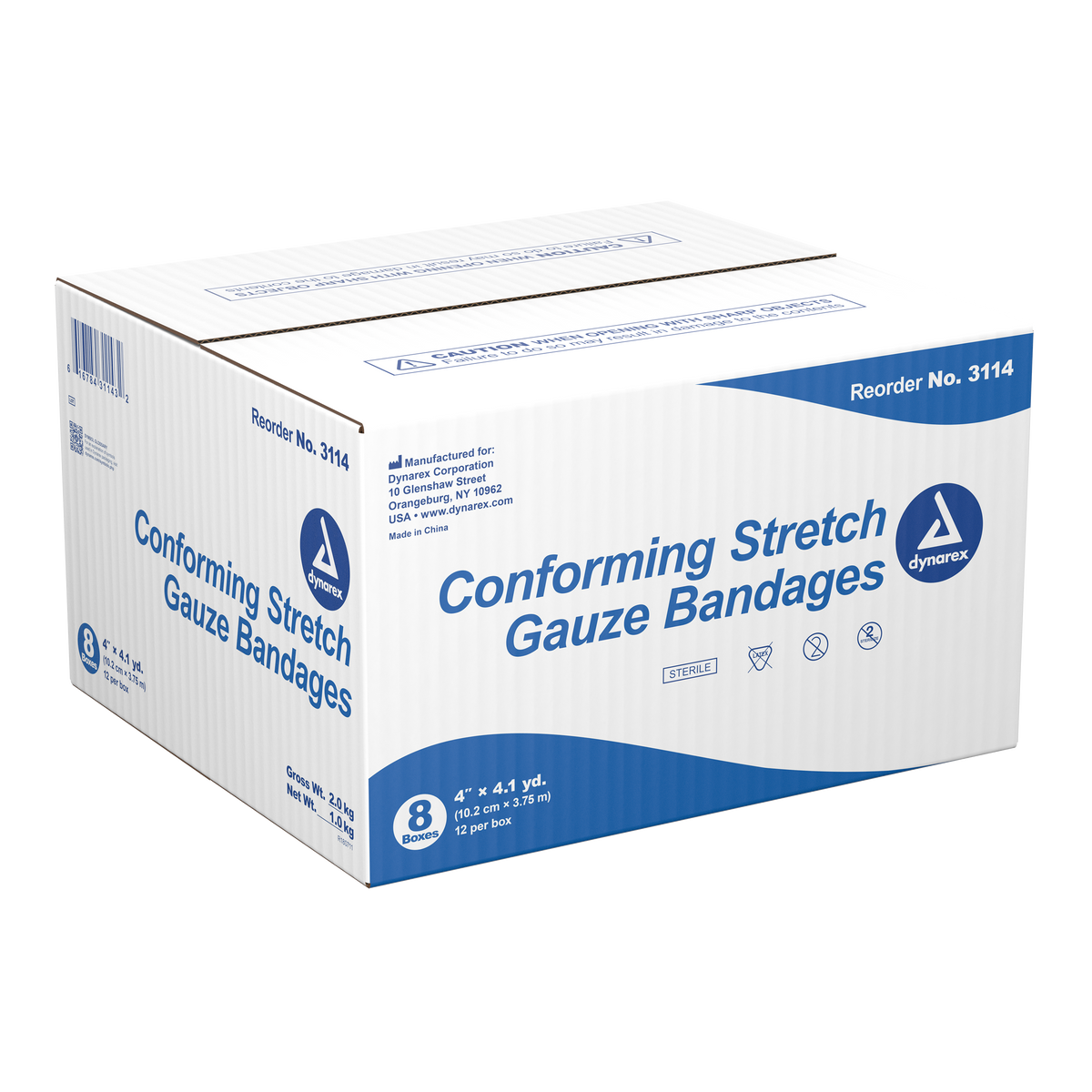 Dynarex - Stretch Gauze Bandage Roll - 4", Sterile – GoBioMed