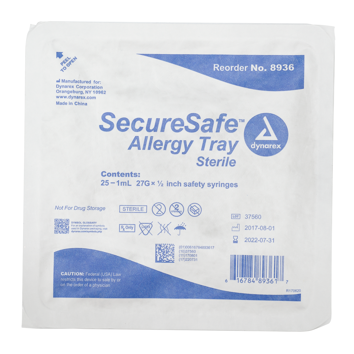 SecureSafe Allergy Safety Syringe Tray - 1cc - 27G, 1/2" needle – GoBioMed